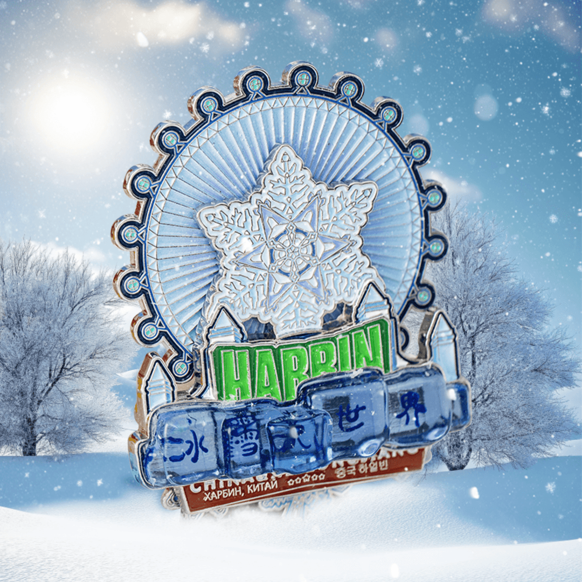 Harbin Ice and Snow World Fridge Magnet – Frozen Festival Gift